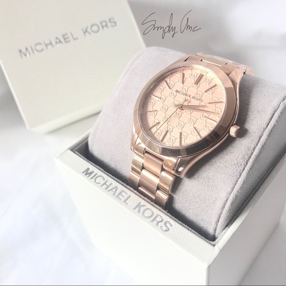 Michael Kors | Accessories | Last Mk Rose Gold Tone Slim Runway Watch ...